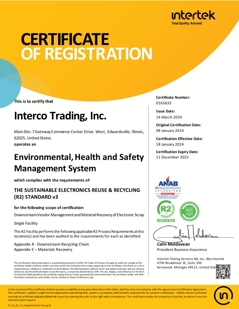 Interco Certifications - Interco